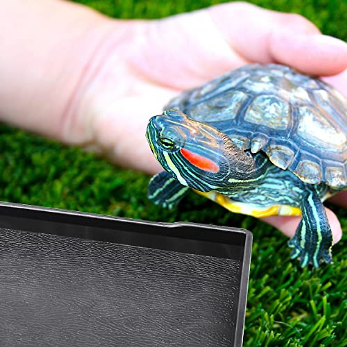 YOLUFER Reptile Food Water Bowl Plate Dish for Tortoise Crawl Pet Drinking and Eating Hallow Water Dish for Reptiles (Size3-L)