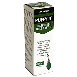Puff-D 512 Puffy-D Bulb Insecticidal Duster, Heavy-Duty Dust Applicator for Pest Control, Green