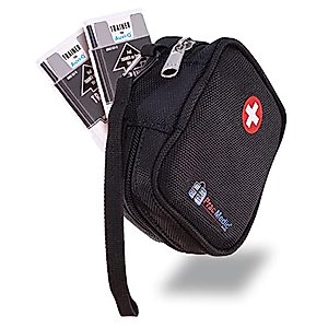 PracMedic Bags Insulated Medical Pouch and Medication Travel Organizer- Lightweight, Compact- holds Auvi Q, Anti-Histamine tablets, Nasal Spray, Eye Drops, Small Meds (Black)