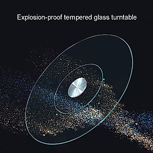 Turntable 32/36/40inch Glass Lazy Susan Round Tempered Glass with Silent Bearings, Rotating Serving Plate Suitable for Birthday Parties Family Dinners and Banquets