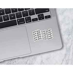 Miraki Hot Girls Read Books Sticker, Book Stickers, Book Lover Stickers, Booktok Stickers, Reading Stickers, Water Assitant Die-Cut Vinyl Funny Decals for Laptop, Phone, Water Bottles, Kindle Sticker