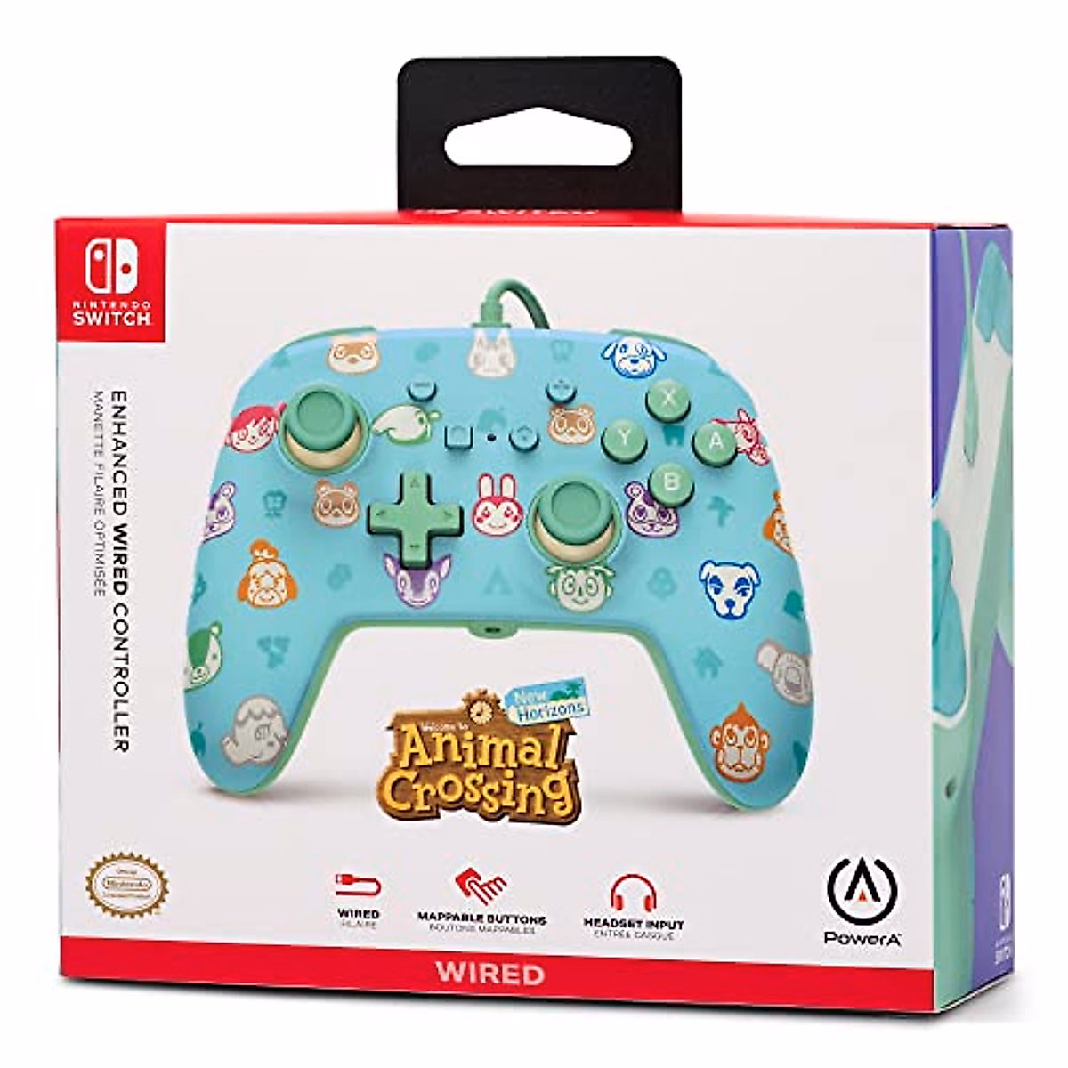 PowerA Enhanced Wired Controller for Nintendo Switch - Animal Crossing