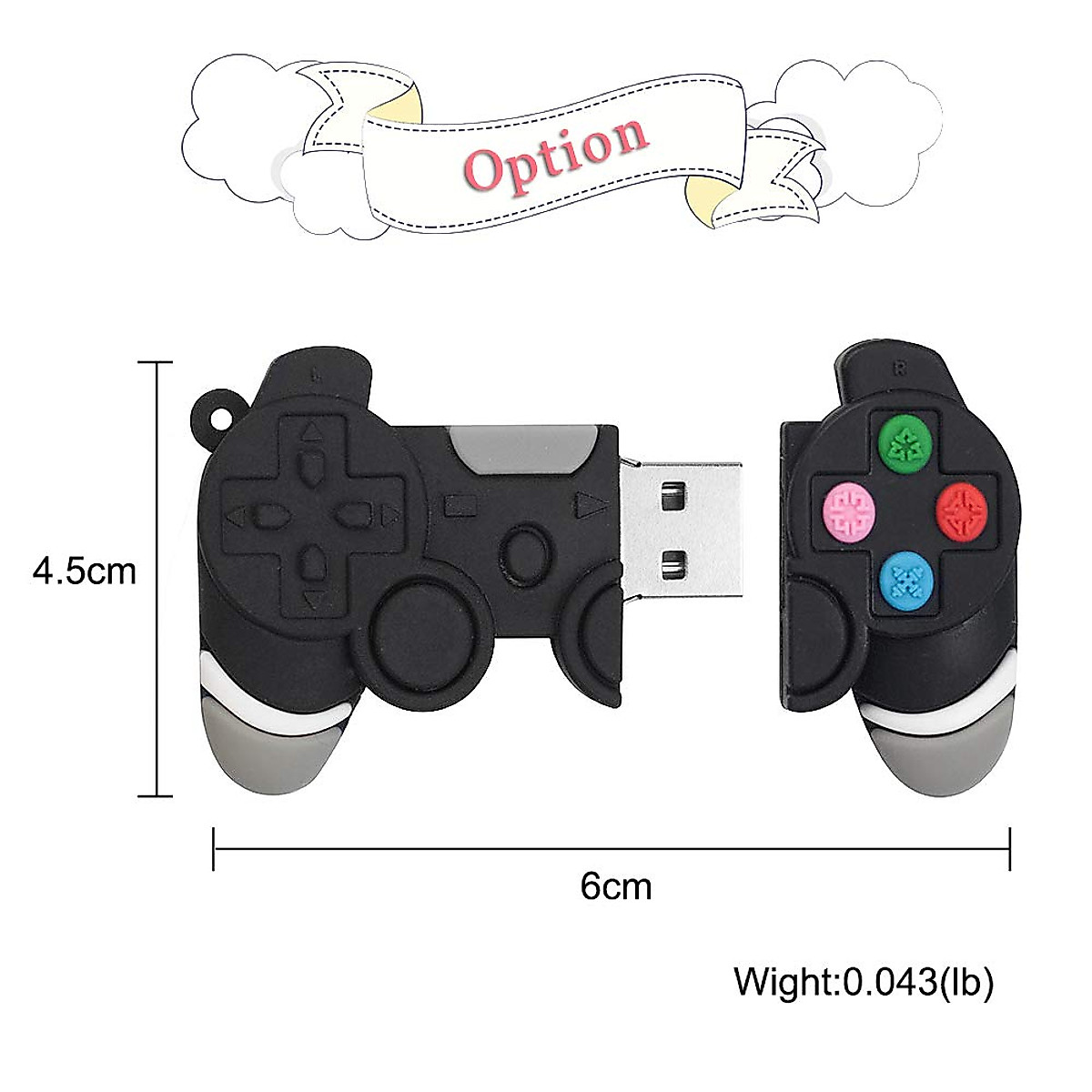 LEIZHAN Cute USB Flash Drive 32GB Gamepad Thumb Drive Funny Memory Stick Zip Drive for Kids Students Gift Pendrive