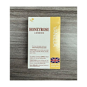 Honeyrose Herbal Cigarettes "VANILLA" Flavor, 100% Tobacco & Nicotine FREE, 100% Natural, Herbal Smokes, Quit Smoking, Made In England