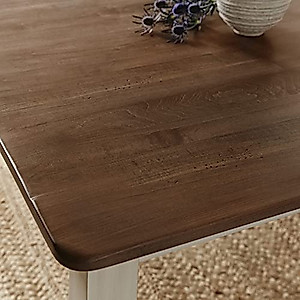 Carol's Inspirations 7 Piece Solid Maple Wood Dining Room Set | Full Kitchen Table Set with Extendable Table and 6 Chairs | Distressed Rectangle Table with Eased Edge | Handmade in USA