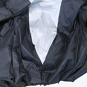 Maveek 1 Bike Waterproof Rain Cycle Bicycle Cover Dust UV Resistant, Dirt Bike Cover for Outdoor Indoor Storage, Water Snow Winter Summer All Weather Garage Road Windproof Durable (Black & Silver)