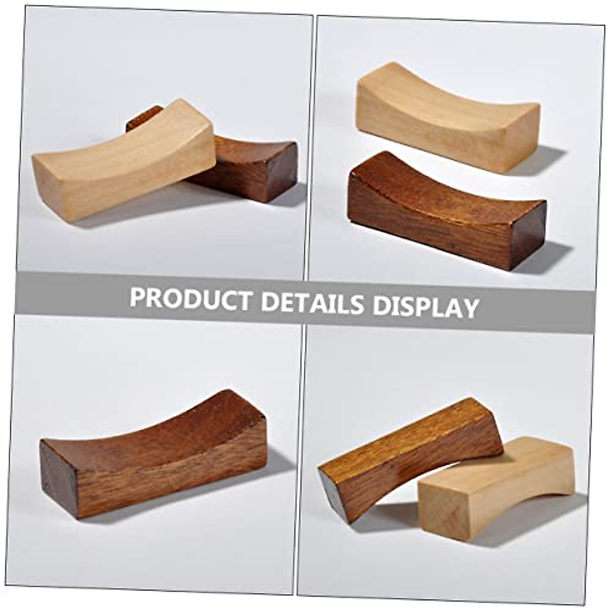 Hemoton 12pcs Single Concave Chopstick Rest Table Chopstick Holder Rustic Spoon Rest Chinese Chopsticks Rest Kitchen Supply Wood Chopsticks Rest Home Chopsticks Rest Household
