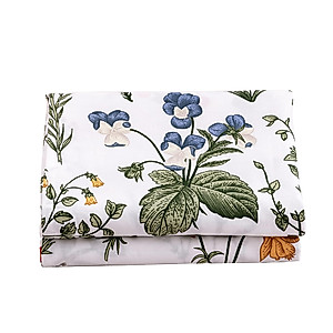 ECOCOTT 100% Cotton Pillowcases Standard Size, Floral Print Pattern Pillow Cover 2 Pack, Super Soft Envelope Closure Standard Pillow Case Set (Standard, 20"x26")