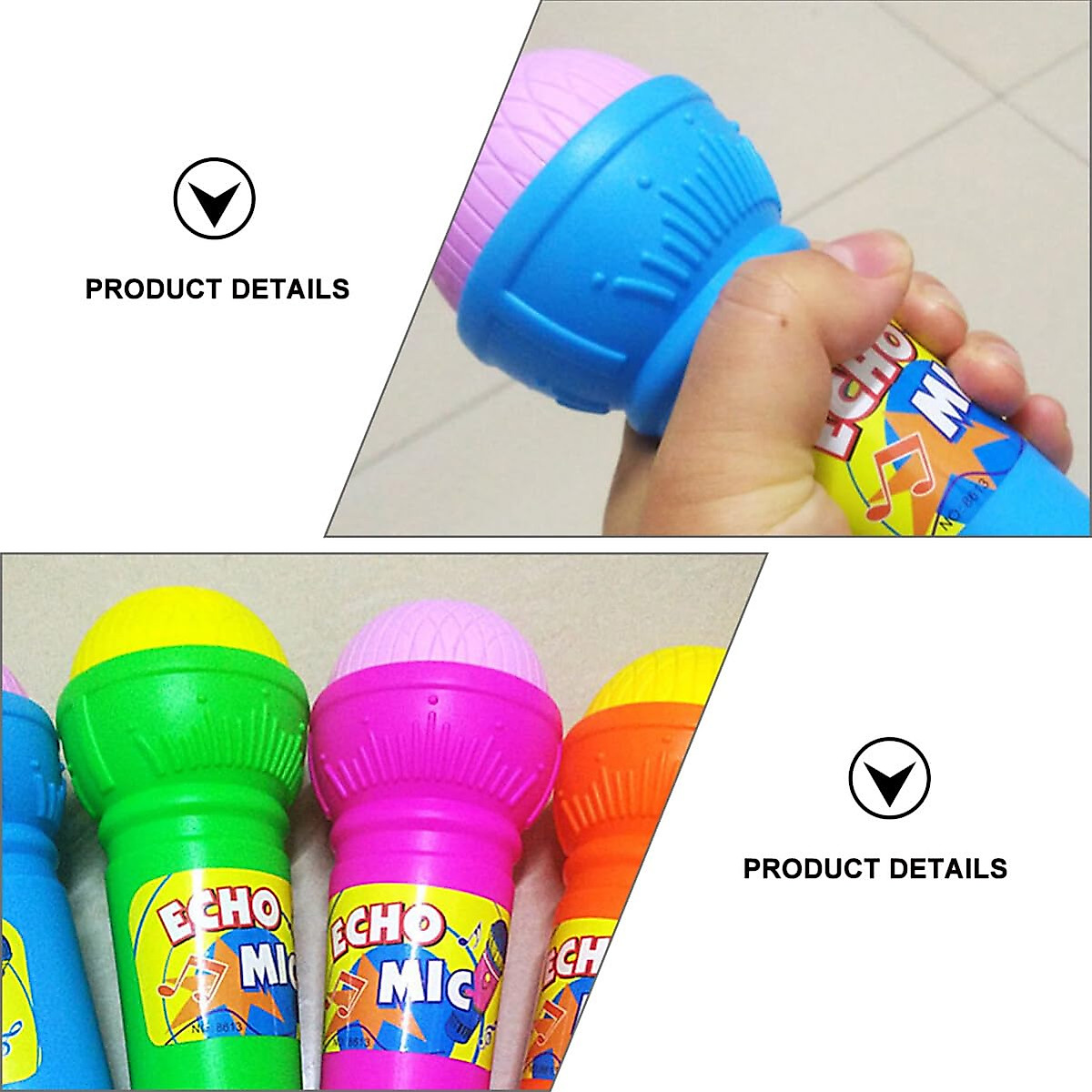 Totority Microphone Kids Echo Microphone for Kids: 3pcs Voice Amplifying Microphone Toy for Kids and Toddlers Singing Speech Communication (Random Color) Toddler Microphone