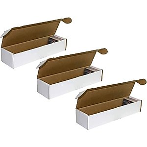 BCW 800 Count Trading Card Storage Box - 3 Pack | Cardboard Organizer for Baseball, Basketball, Football Cards, MTG, Pokemon | Card Game Storage & Protection | Card Storage Box | Assembly Required