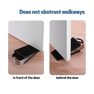 Large Rubber Door Stopper - Door Stop That Won't Scratch Floor or Door - Works On All Surfaces