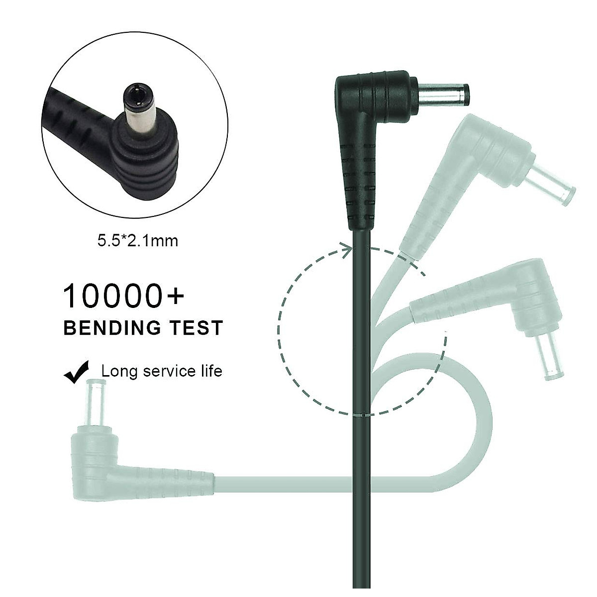 12V 2A Switching AC/DC Power Supply Adapter Wall Charger US Plug (2.1mm X 5.5mm,12 Volt - 2amp)