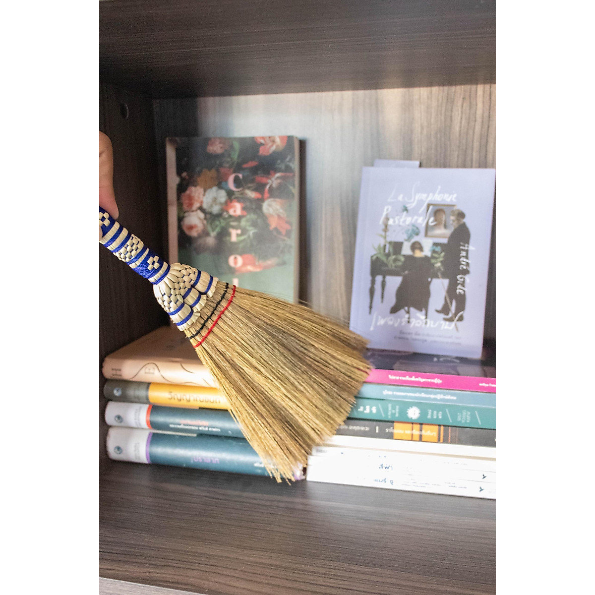 SN SKENNOVA – Small Whisk Broom Handheld Brush Whisks Away Dust, Dirt & Debris Brush Head 9.5-11" L with Nylon Hanger for Easy Storage Perfect for Inddor Outdoor and Car