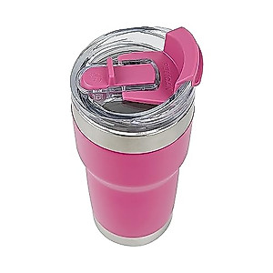 Pelican Hydration Pelican Traveler™ 22 oz Vacuum Insulated Tumbler - Stainless Steel Double Wall Travel with Dual Lid, Powder Coated Insulated Coffee Mug For Hot Cold Drinks, Orchid