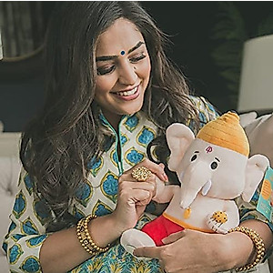 MODI TOYS Baby Ganesh (11 inch) Mantra Singing Stuffed Plush Toy | Ideal for Newborns, Infants, Toddlers, Grandparents | Best for Diwali, Baby Shower, Birthday | Teddy Bear Panda Elephant