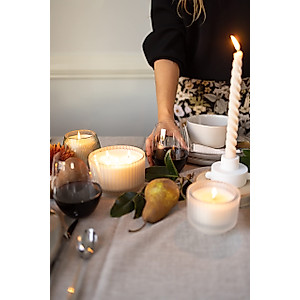 Paddywax Cypress & Fir Holiday Artisan Hand-Poured Scented Candle, 5-Ounce, White Frosted