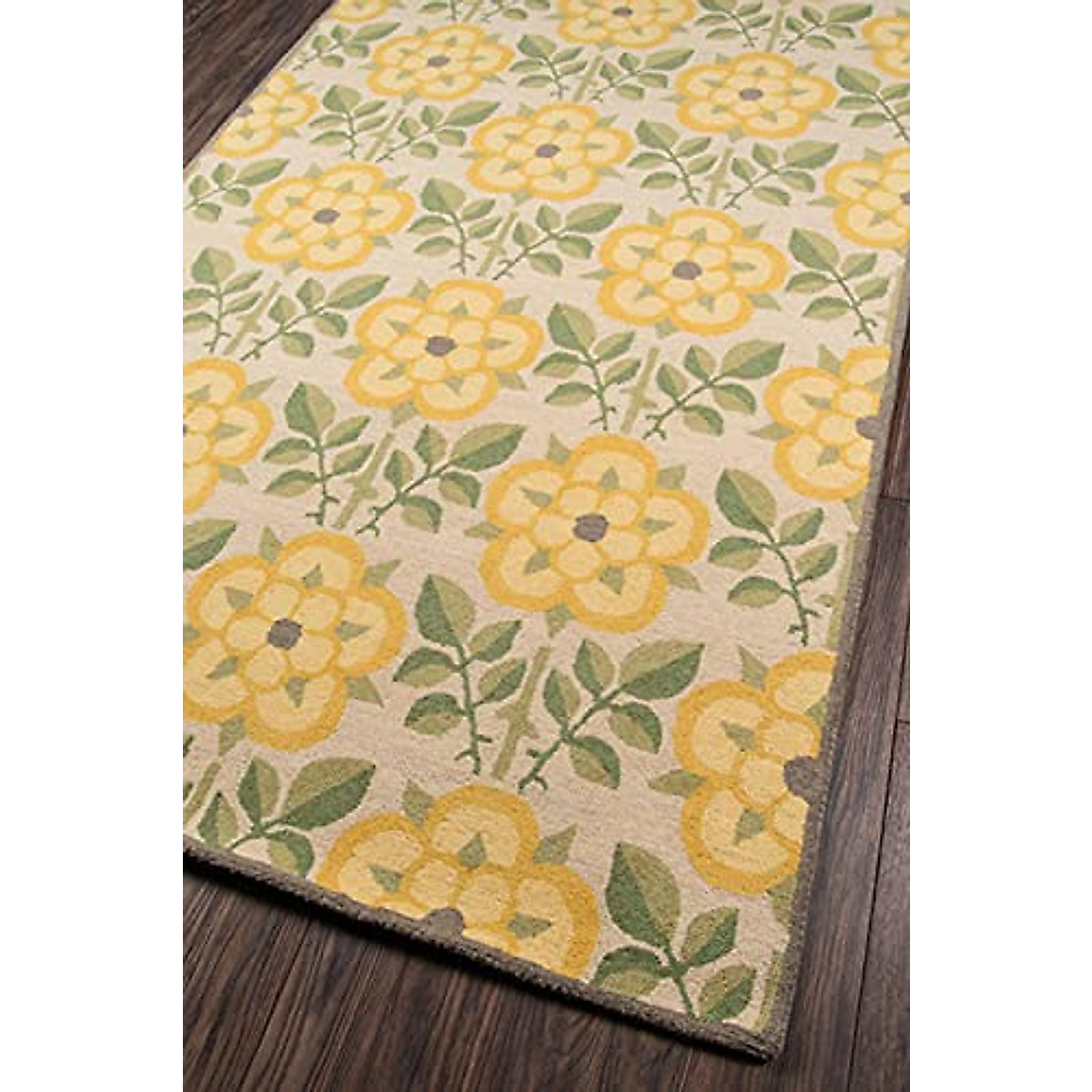 Momeni Rugs Newport Collection, 100% Wool Hand Tufted Loop Cut Contemporary Area Rug, 2' x 3', Yellow