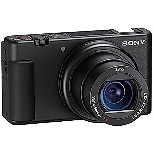 Sony ZV-1 Digital Camera Bundle with Water Resistant Gadget Bag, Monopod, 64GB Memory Card, Card Reader + More | Point & Shoot Camera for Content Creators, Vlogging and YouTube