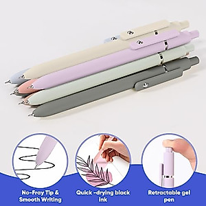 Vanhench School Supplies Aesthetic Gel Pens, 0.5mm Fine Point Black Cute Pens Office Desk Accessories, Japanese Stationary Home Work Essentials Nurse School Supplies, Teen Girl Gifts Birthday Gifts