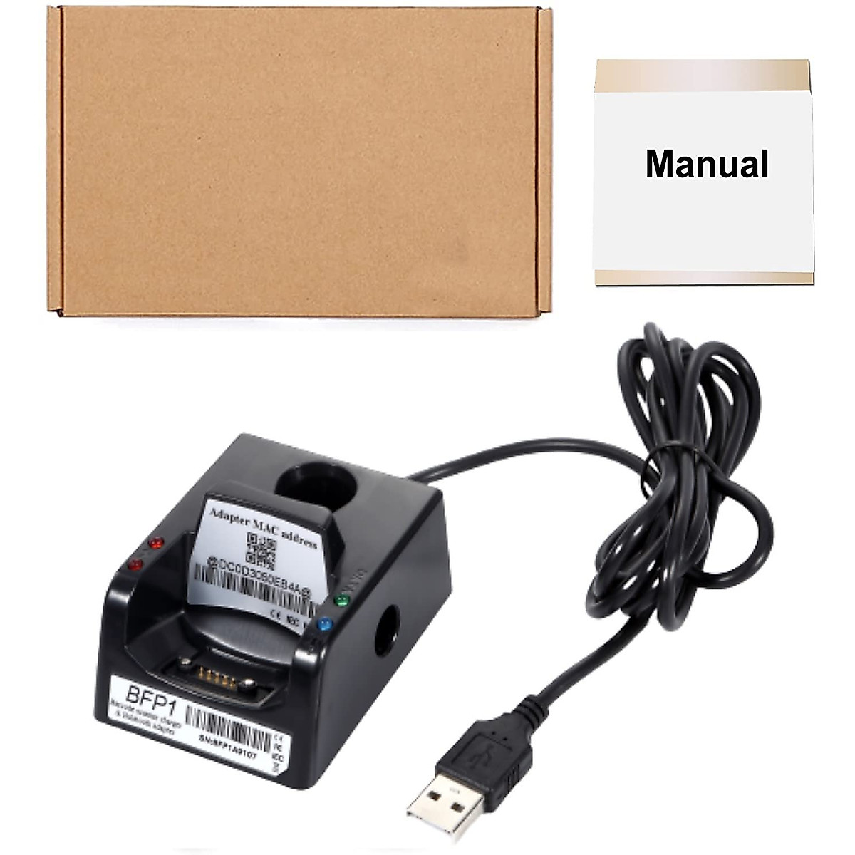 Posunitech Bluetooth Charging Cradle Charging Base Charging Dock for 1D/2D Imager Mini Pocket Barcode Scanner Warehouse Pickup Barcode Reader