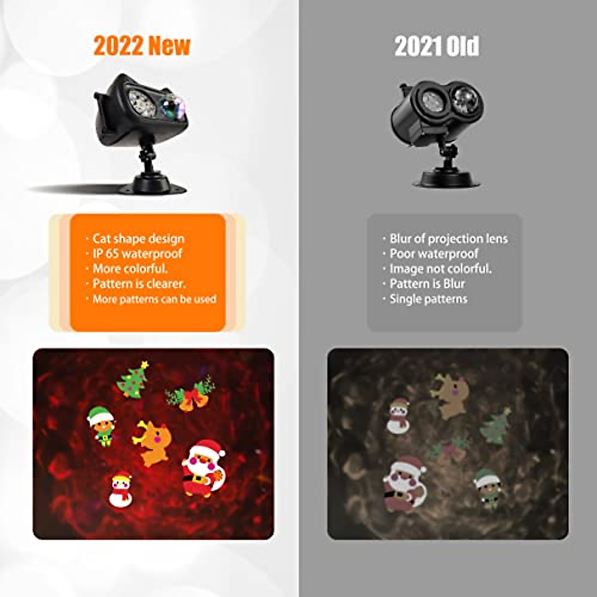 Christmas Halloween Holiday Projector Lights 2-in-1 26 HD Effects (3D Ocean Wave & 96 Patterns) Waterproof with RF Remote Control Timer for Indoor Holiday Party Home Garden Decorations (16 Slides Pro)