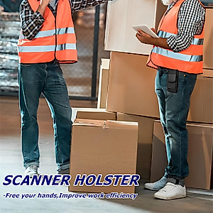 Yurmemo Scanner Holster for Zebra TC52 TC53 TC58,Carrying Case Pouch Compatible with TC21 TC26 TC51 TC57 TC57X CT60 CT40 Most Handheld Barcode Scanner for USPS,DHL,Logistics, Warehouse