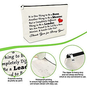 Mentor Appreciation Gift Boss Thank You Gifts Makeup Pouch Bag Leader Boss Day Gift Retirement Birthday Gift for Boss Lady Manager Office Farewell Gifts Leaving Away Gift New Job Gift Christmas Gift
