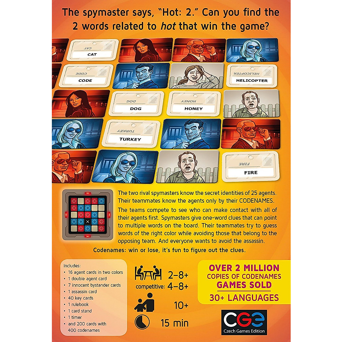 Codenames bundle Set with Codenames and Codenames Duet by Czech Games (2 items)