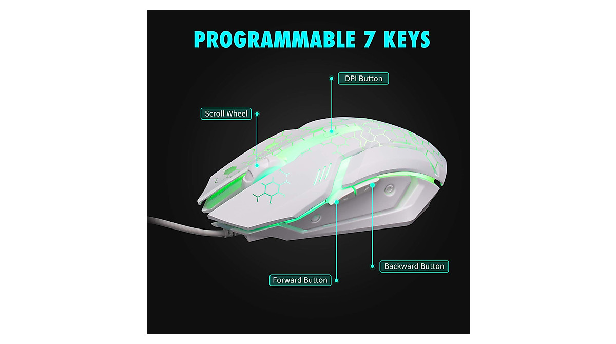 CHONCHOW RGB Gaming Keyboard & Mouse Combo for PC & Consoles