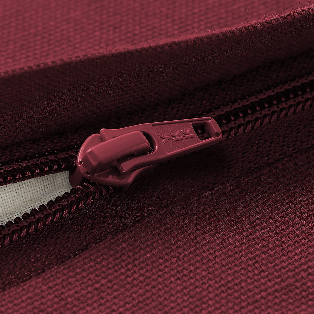 Node Fitness Yoga Meditation Cushion, 25" x 12" Rectangular Bolster with Organic Cotton Cover - Burgundy