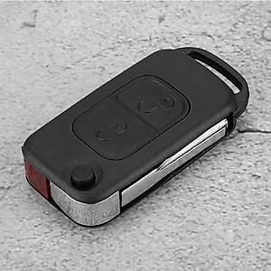 KIMISS Remote Key Shell, Flip 2 Button Remote Key Fob Case Shell Cover Fit For Mercedes Benz SLK Class E113 ACES W168