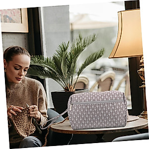 TEHAUX Wool Storage Storage Tote Knitting Tote Bag Knitting Needles Pouch Sewing Machine Carrying Case Cross Stitch Bag Knitting Tools Bag Knitting Bags Fabric Yarn Toolbox