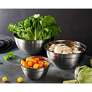 Table Concept Mixing Bowls with Airtight Lids, Stainless Steel Nesting Bowl Set for Space Saving Storage, Ideal for Cooking, Baking, Prepping & Food Storage
