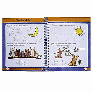 Wipe Clean Number Tracing Workbook for Preschool Kids Ages 3-5: Practice Pen Control, Numbers, Early Math Skills, Wipe Off Pen Included (Gold Star Series)