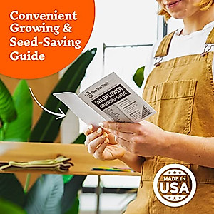 Variety Pack (23) of 64,000 Non GMO Wildflower Seeds for Bees, Hummingbird, Butterflies and Pollinators - with Growing Guide for Gardeners from Germination to Flowers - Bulk Seeds - by Open Seed Vault