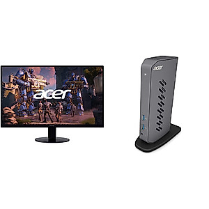 Acer SB240Y Bbix 23.8” FHD, Ultra-Thin Zero-Frame IPS Monitor, AMD Radeon FREESYNC, 75Hz, HDMI & VGA USB 3.0 Dock U301, 2 x HDMI | 1 x USB 3.1| 4 x USB 2.0| 2 x USB 3.1 Gen 1