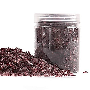 Shiny Stone High Luster Reflective Fire Glass Gravel,Fire Gems,Fire Drops,Fire Glass Pebbles Stones Beads Chips for Fire Pit Fish Tank Aquarium Garden,3-6mm 305g/0.67lb (Grape)