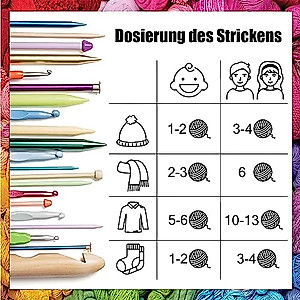 Kulahlik 250g(5x50g) Acrylic Yarn for Crochet/Knitting, Colorful Gradient Yarn Thread, 5 Rolls Skeins, Perfect for Any Knitting Crochet and Crafts Mini Project