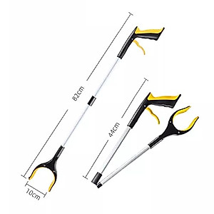 JBNCRYGD 32" Grabber Reacher Tool, Foldable Reacher Grabber Pickup Tool with 360° Rotating Jaw & Magnet, Trash Picker Upper Grabber, Lightweight Grabbers,D