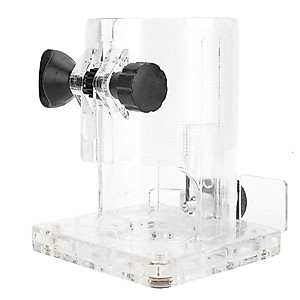 Trimmer Base, Woodworking Trimmer Router Transparent Plastic Base Power Tool Protective Accessory(Thickened)