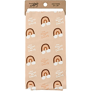 Primitives by Kathy Your Rainbows are Coming Decorative Kitchen Towel