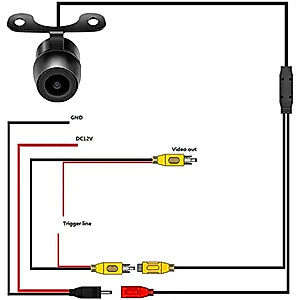 HD Wide Angle Automatic CMOS Car Rear Front Side View Reverse Backup Camera Rear Monitor Parking Assistance Camera Waterproof Universal Reverse Camera with 2 Installation Option for Cars