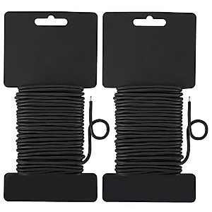 Shintop Reusable Garden Plant Twist Tie 2.8mm, 2PCS 65Feet Heavy Duty Soft Wire Tie for Tomato Plants, Climbing Roses and Vines Organizing (Black)