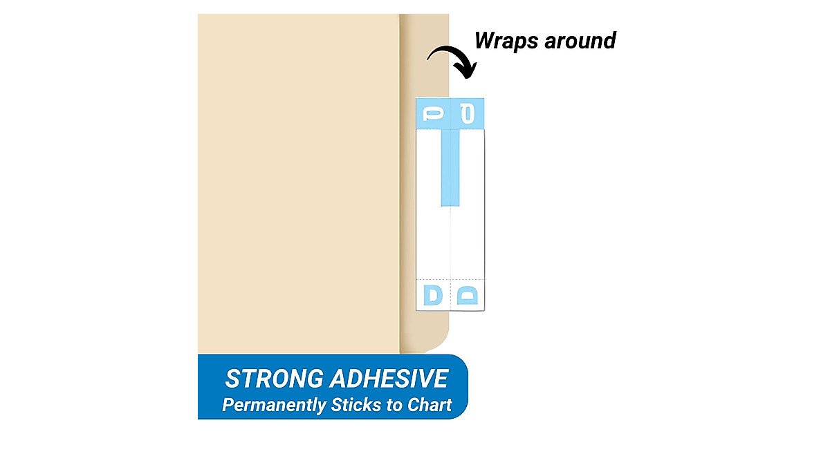 Doctor Stuff File Folder Labels - Organize with Bright Blue Alpha Stickers