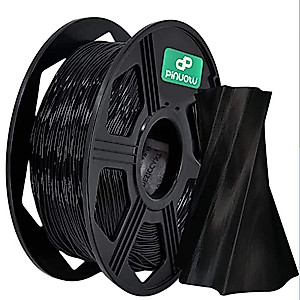Pinuotu Flexible 3D Printer Filament, TPU Filament 1.75mm 0.8KG (2.2 lbs) Spool, Dimensional Accuracy +/- 0.03 mm, 100% Europe Raw Material (Black)
