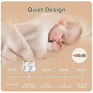 MyMom Wearable Breast Pump,Portable Hands Free Breast Pumps,Long Battery Life Fast,Fewer Parts Need to Clean,Silent Painless Breastfeeding Breast Pump Electric Breast Pump S12 White 2 Count (Pack 1)