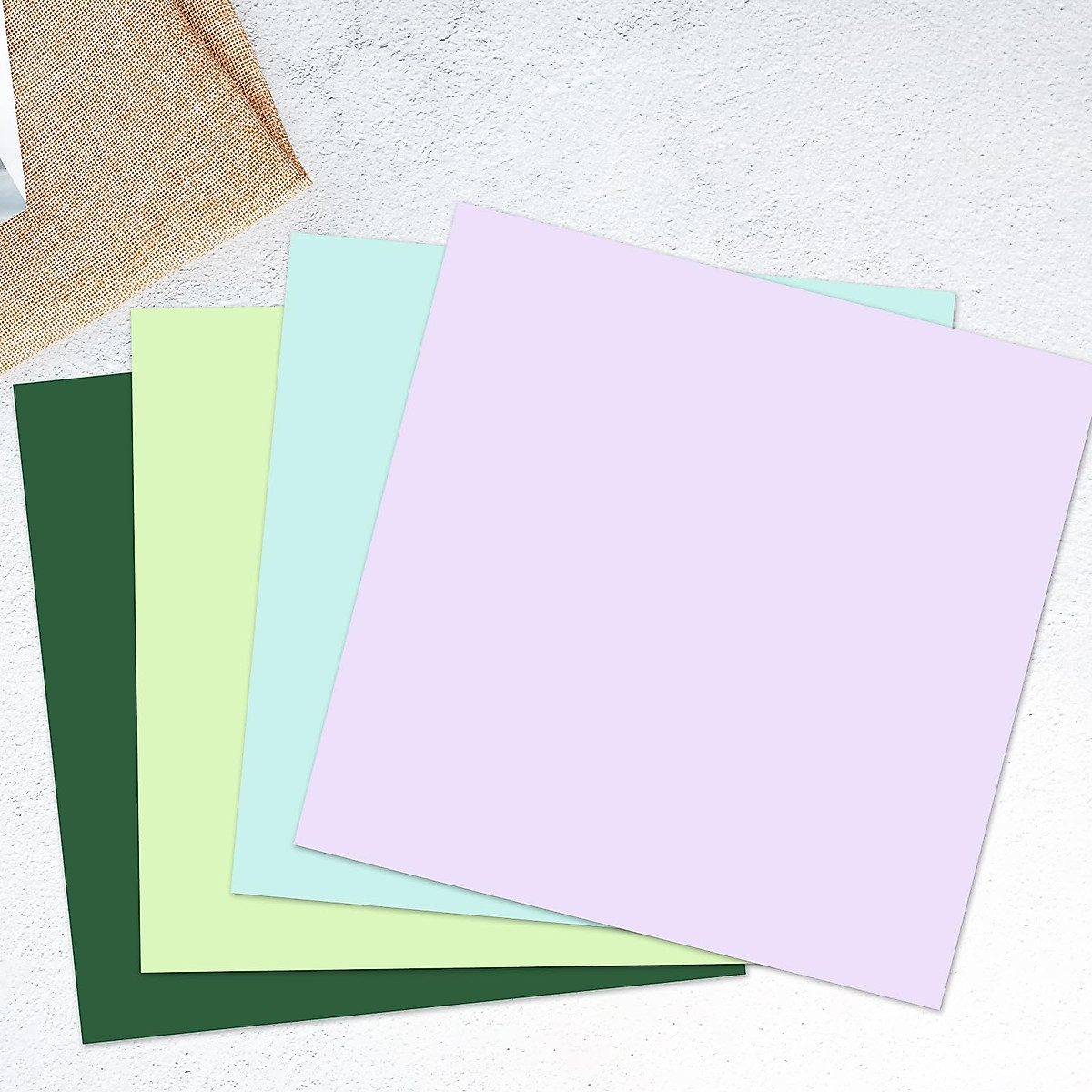 YINUOYOUJIA Cardstock 12 x 12" Thick Paper, 300gsm/110lb Construction Paper 30 sheets light green cardstock