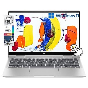HP Envy x360 2-in-1 14" FHD IPS Touchscreen Laptop Intel Core i5-1335U(Beats i7-1260U) Backlit KB Fingerprint Reader, Windows 11 | Natural Silver (8GB RAM | 512GB SSD) (14 inch)