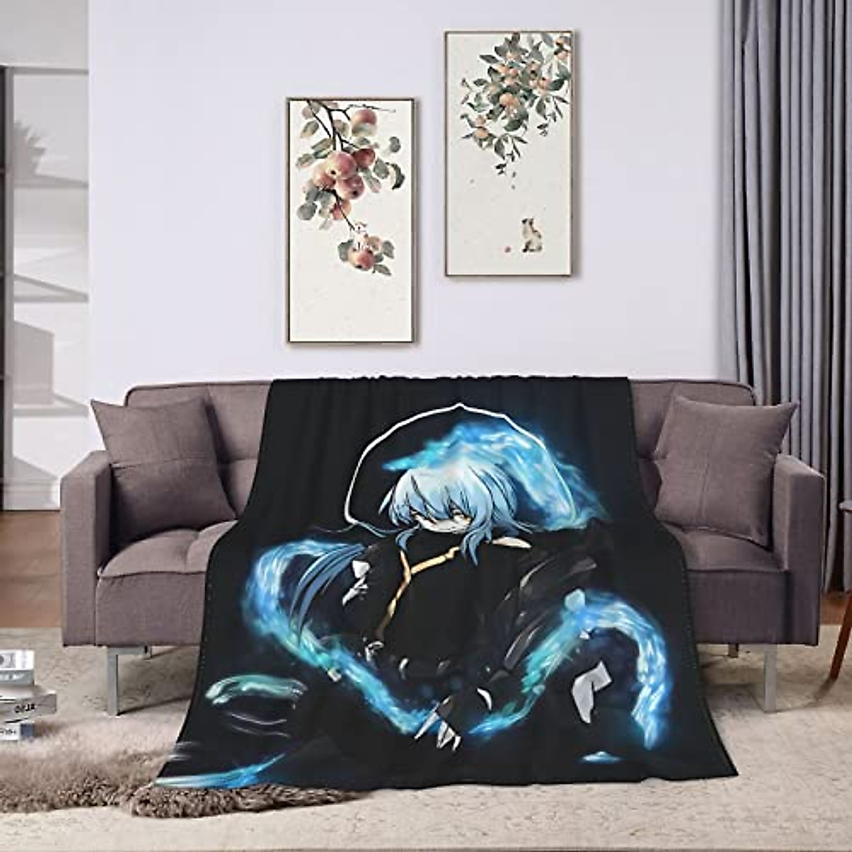 Anime That Time I Got Reincarnated as a Slime Blanket Ultra Soft Flannel Throw Blanket for Bedroom Livingroom Air Conditioning Blanket 50"x40" Inch