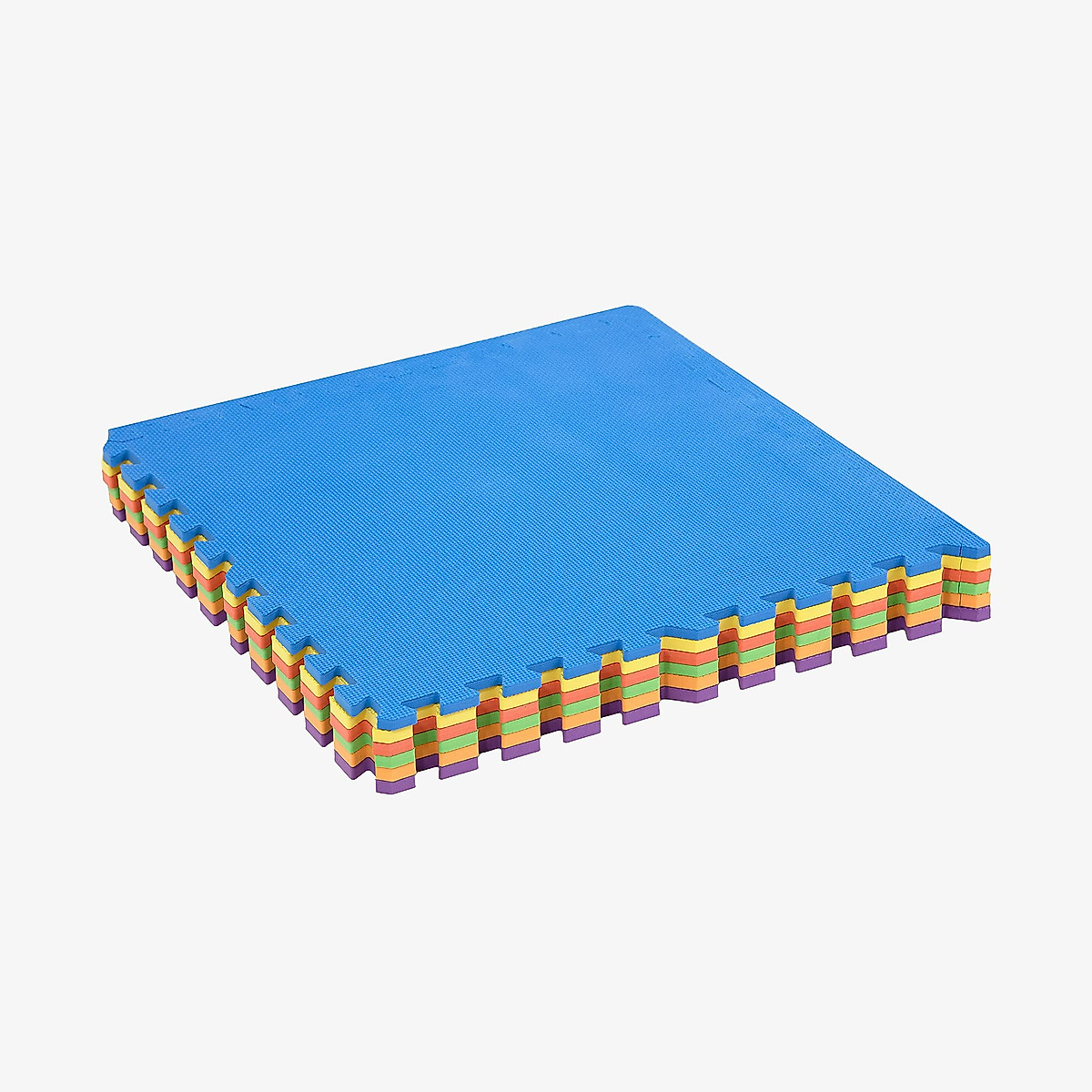 Flooring Inc's 1/2" Soft Non-Toxic Baby Play Mat, Toddler Playmat, Jigsaw Puzzle PlayMat, Foam Floor Mats for Kids & Babies, EVA Foam Interlocking Tiles for Gym, Nursery, Playroom | Rainbow, 18 Tiles